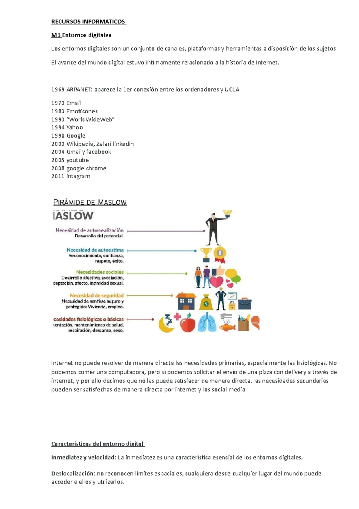 Recursos Informaticos - RECURSOS INFORMATICOS M1 Entornos digitales Los ...
