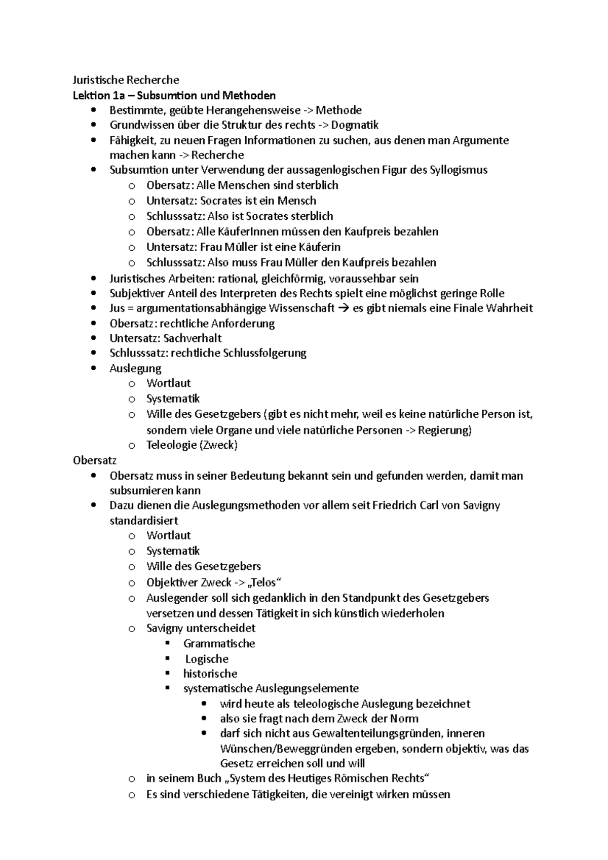 Juristische Recherche - Juristische Recherche Lektion 1a – Subsumtion ... Juristische Recherche - Juristische Recherche Lektion 1a – Subsumtion ...