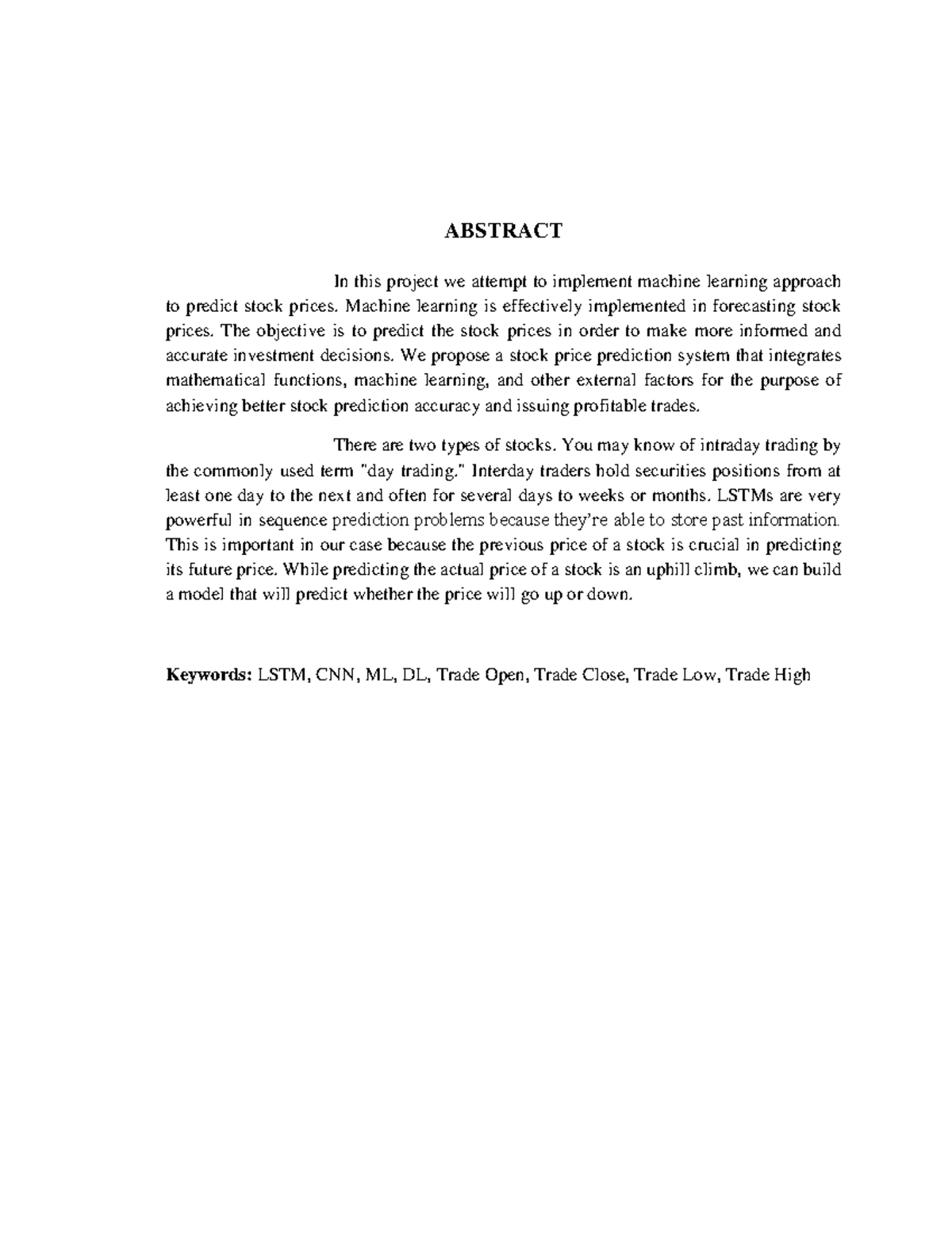 DATA Mining - ABSTRACT In this project we attempt to implement machine ...