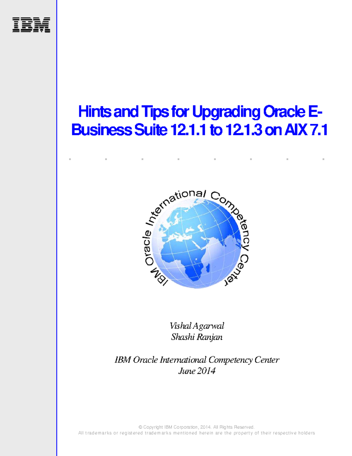 Oracle Informatico IA - ........ © Copyright IBM Corporation, 2014. All ...