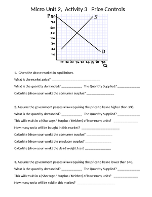 AP Micro Unit 2 Test - ... - A/P Micro Unit 2 Test Student: - Studocu