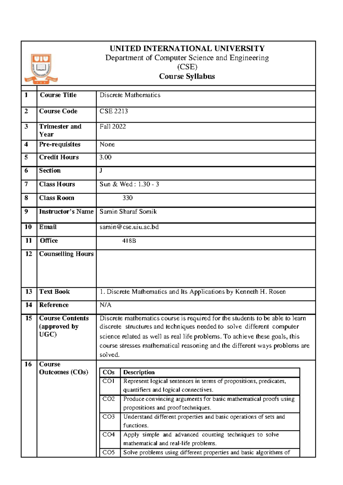 DM Section J Outline - Its only a lecture. - UNITED INTERNATIONAL ...