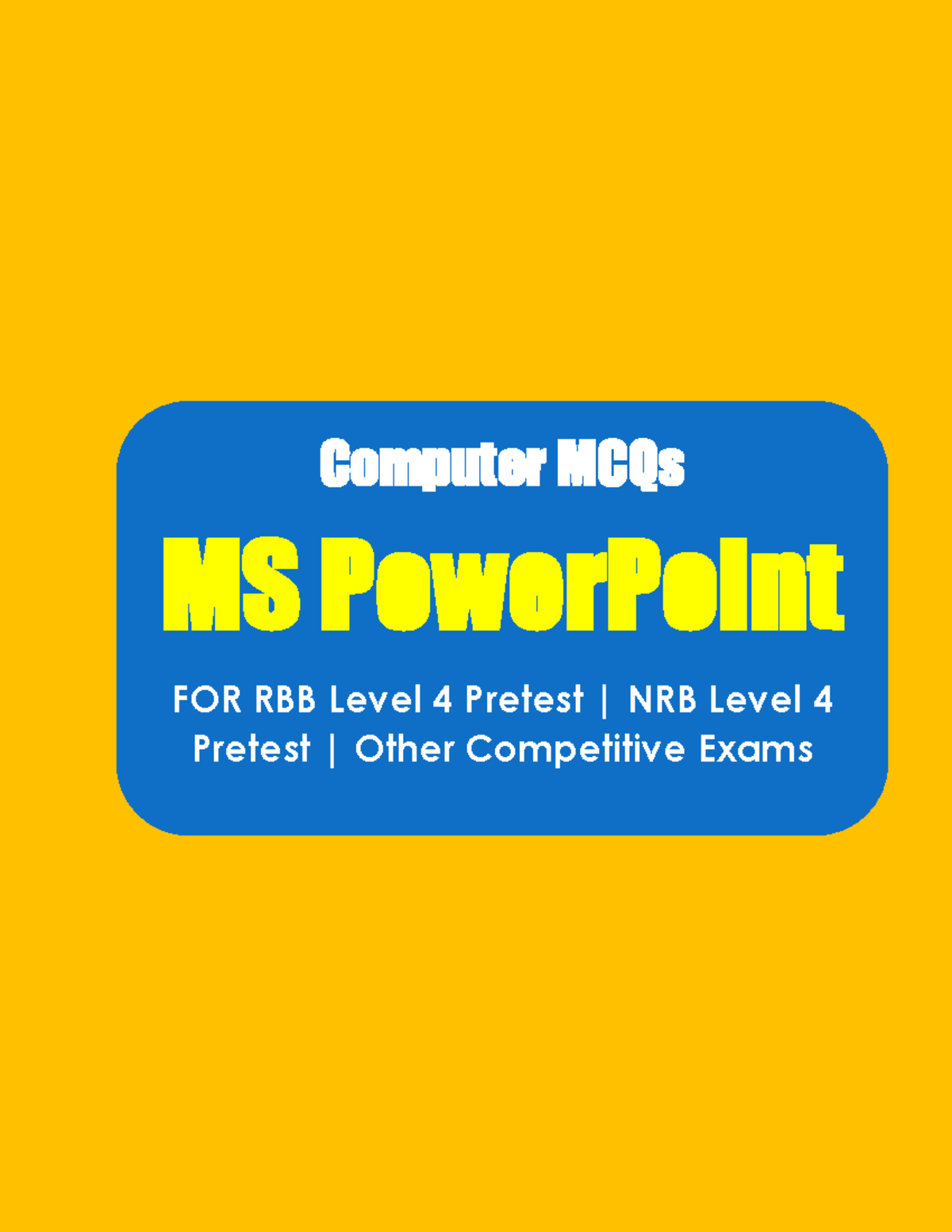 Computer MCQs on Powerpoint - Computer MCQs MS PowerPoint FOR RBB Level ...