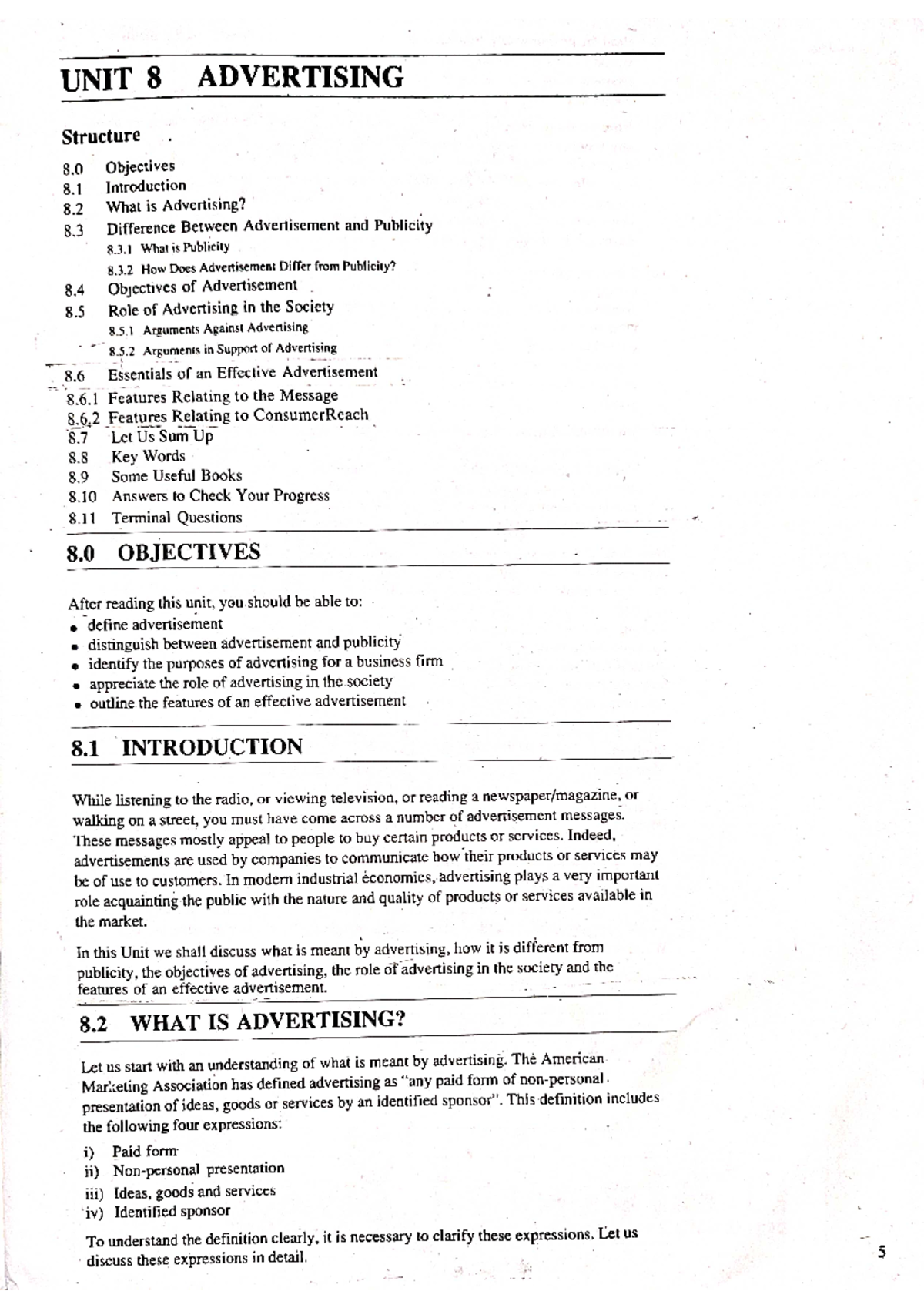 Advertising - study material - B Com Accounting and Finance - Studocu