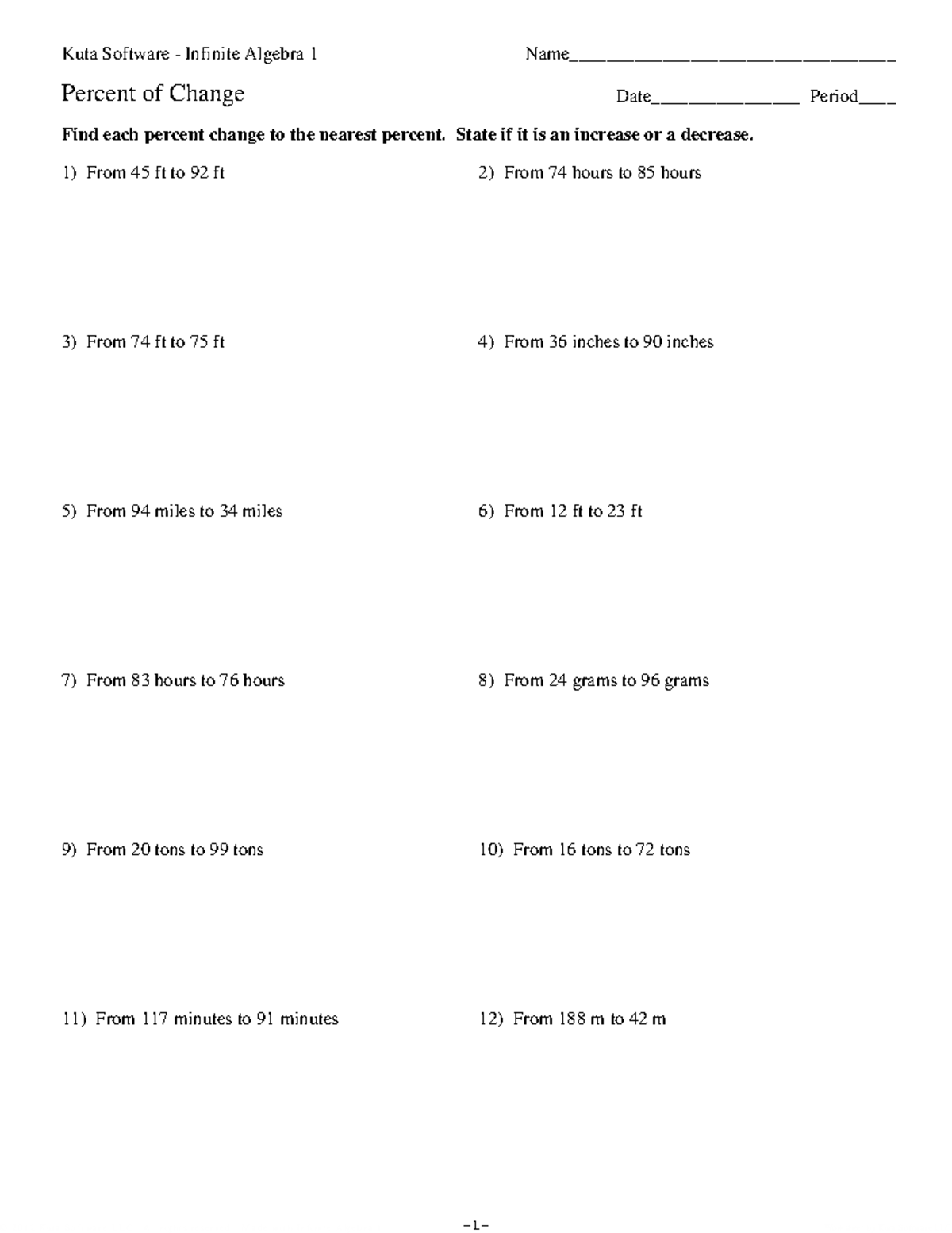 Percent Change - math - ©y N 2 A 0 Y 1 e 2 m eKQujtxat TSLoBfWtYwea 7 ...