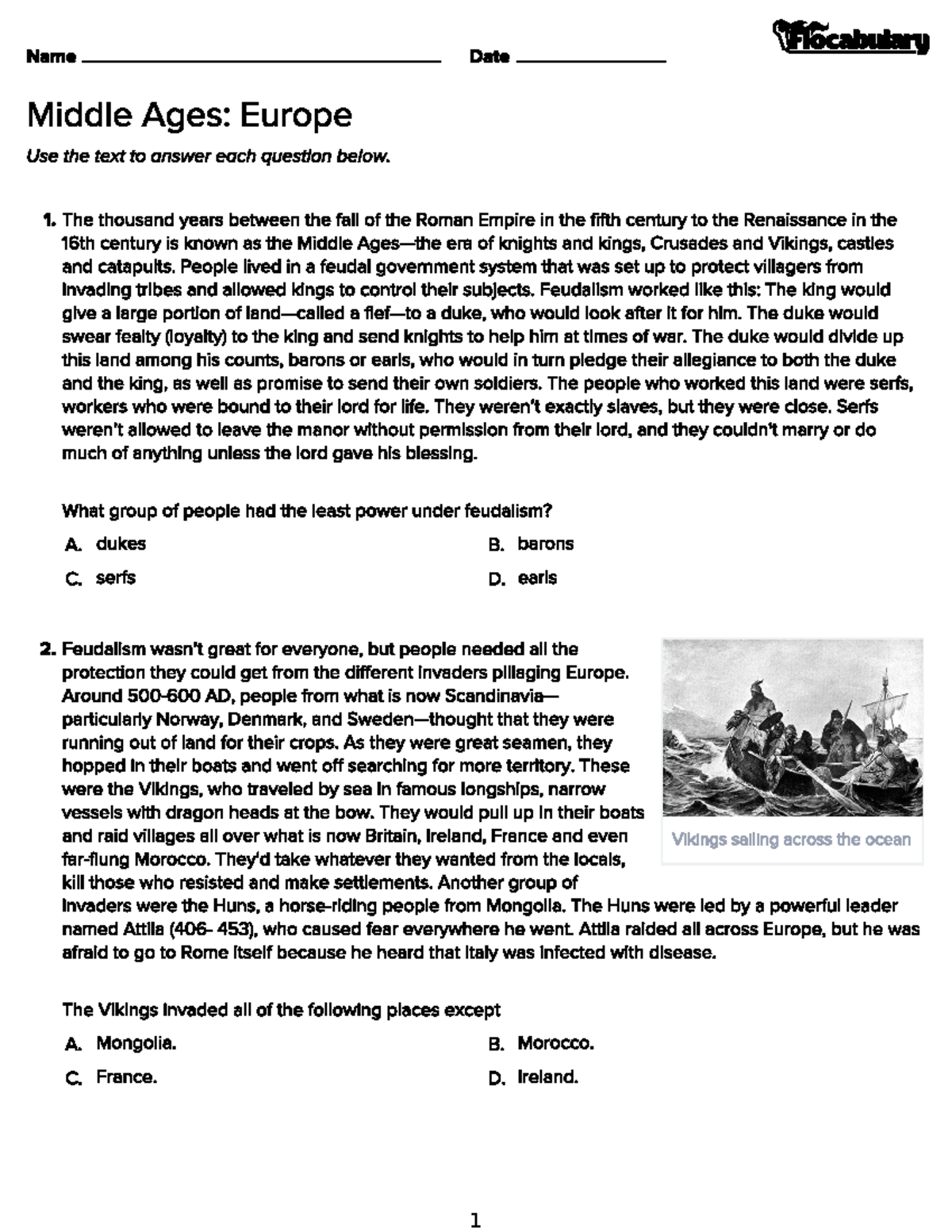 Rahkeem Barnes - middle-ages-europe-v1-read-and-respond - Flocabulary ...