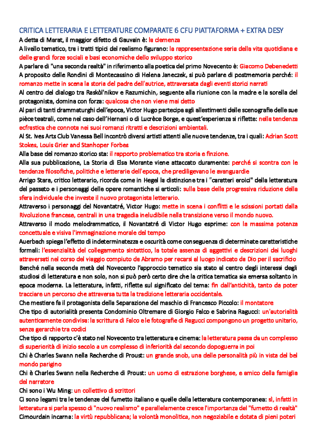 Critica Letteraria E Letterature Comparate 6 CFU Piattaforma + Extra - CRITICA LETTERARIA E ...