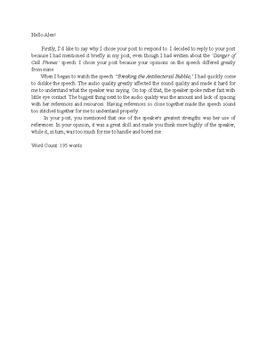 Speech outline complete - Informative speech outline Nevaeh Floyd n ...