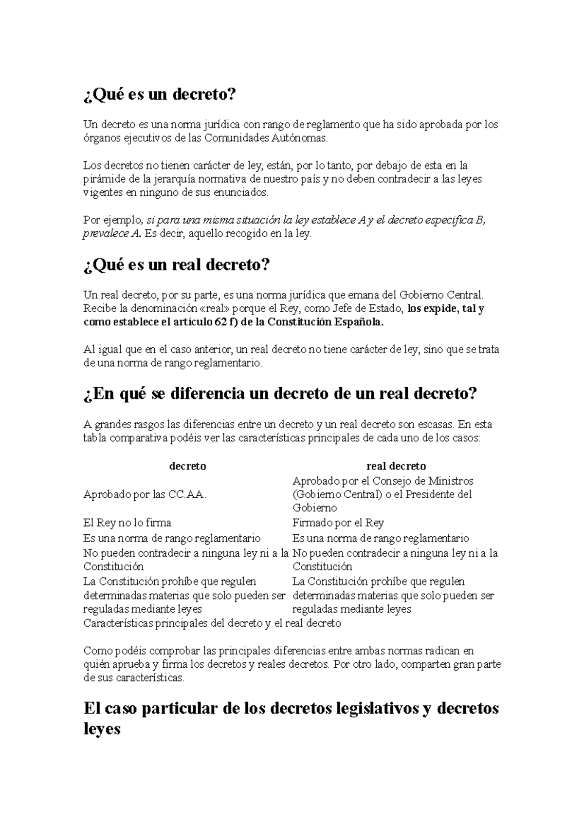 Qué es un decreto - ¿Qué es un decreto? Un decreto es una norma ...