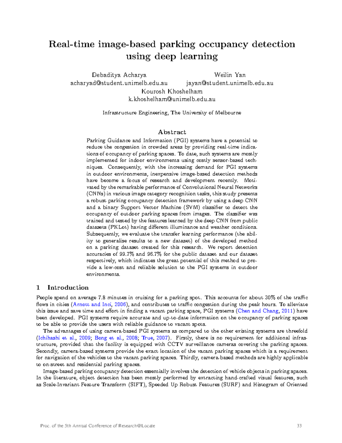Paper 5 - Real-time image-based parking occupancy detection using deep learning Debaditya ...