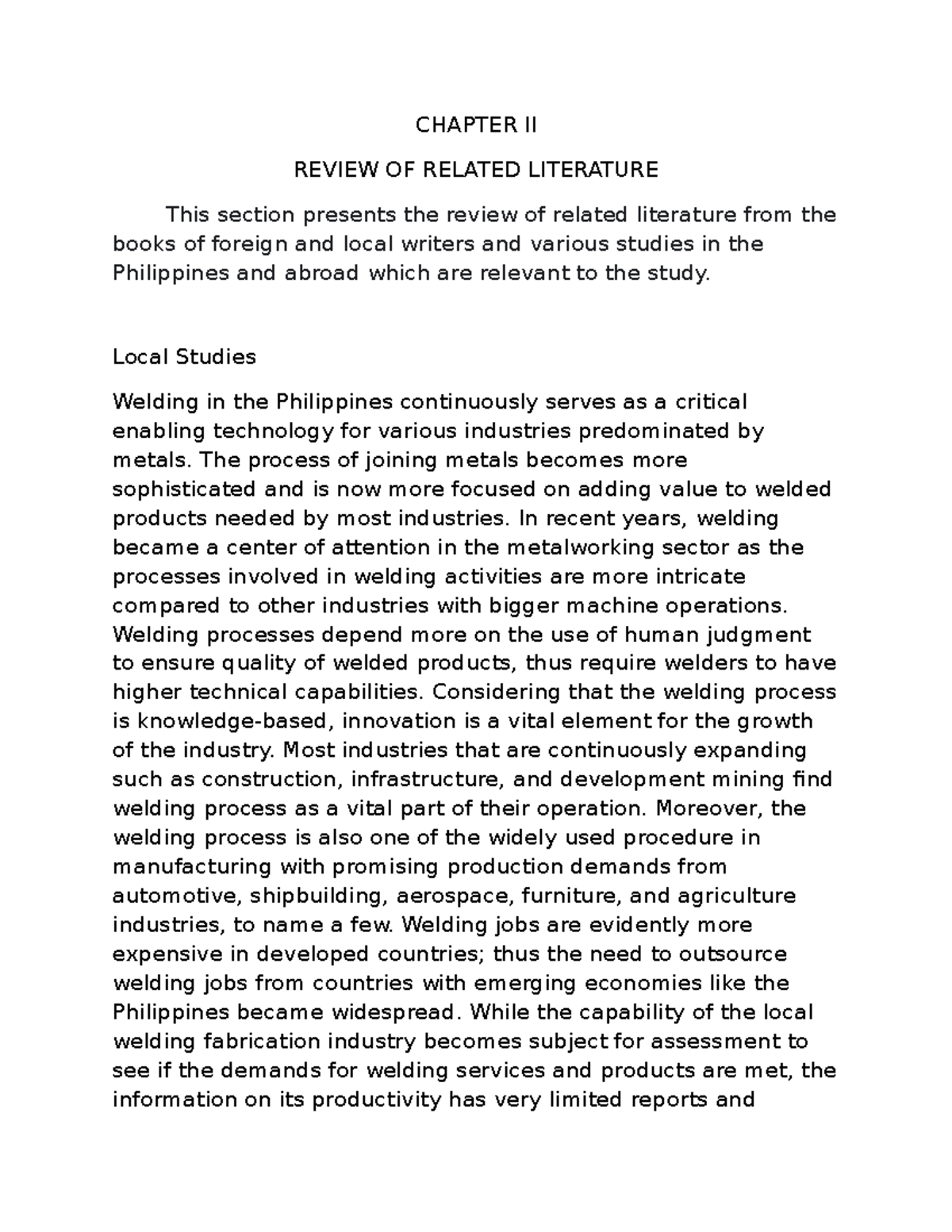 Research- Chapter-ll - asdasd - CHAPTER ll REVIEW OF RELATED LITERATURE ...