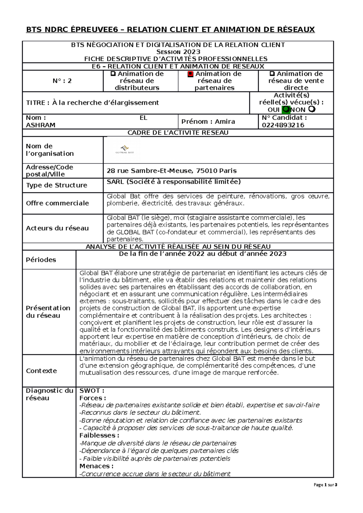 E6 ANIM Partenaires - merci - BTS NDRC ÉPREUVEE6 – RELATION CLIENT ET ...