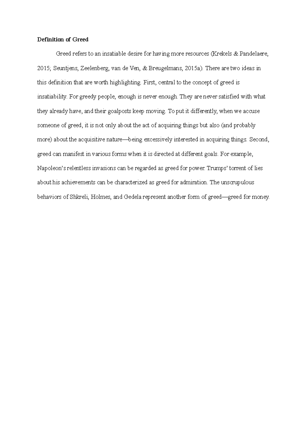 Definition of Greed - Definition of Greed Greed refers to an insatiable ...