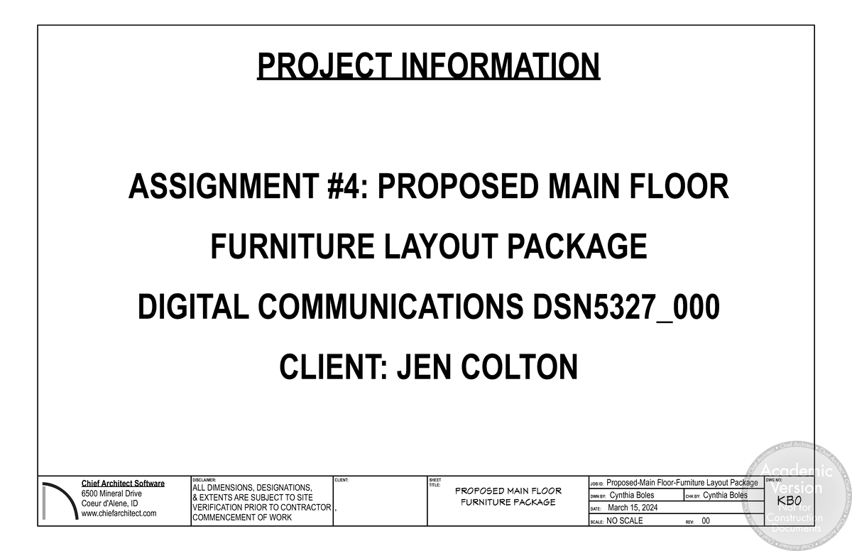 Proposed-Main Floor-Furniture Layout Package - Studocu