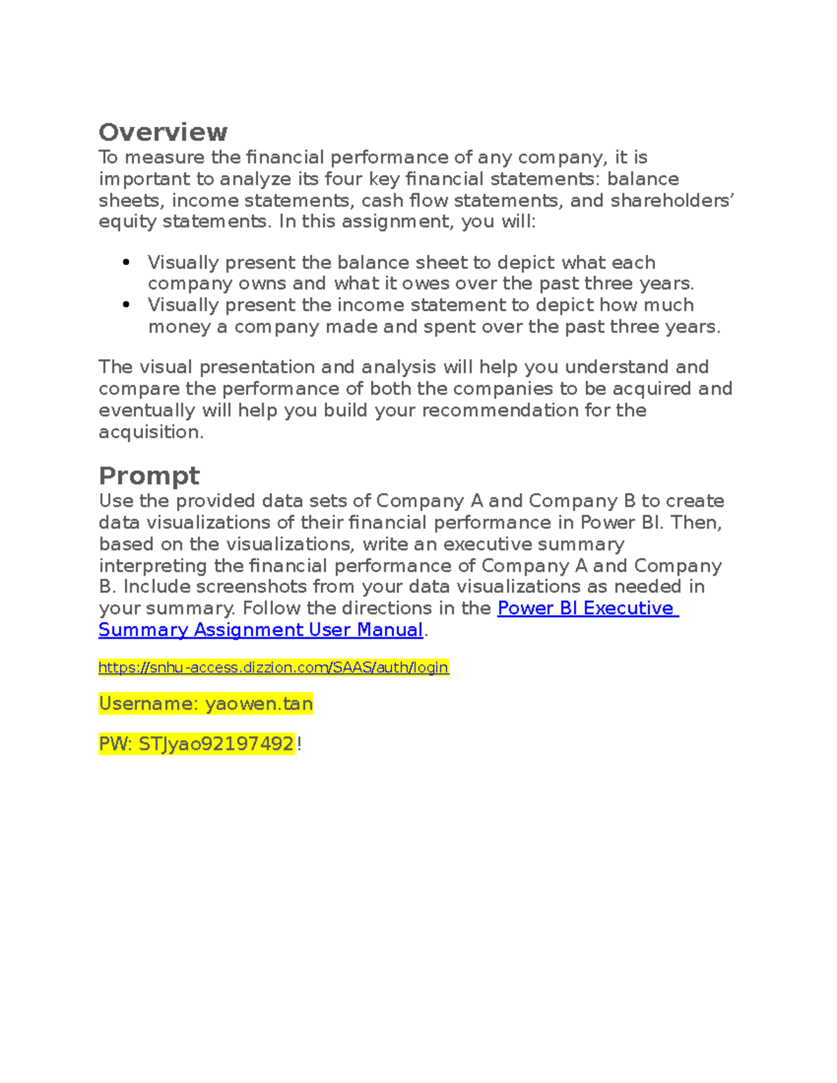 Power BI- Visualization of Financial Performance - Overview To measure ...