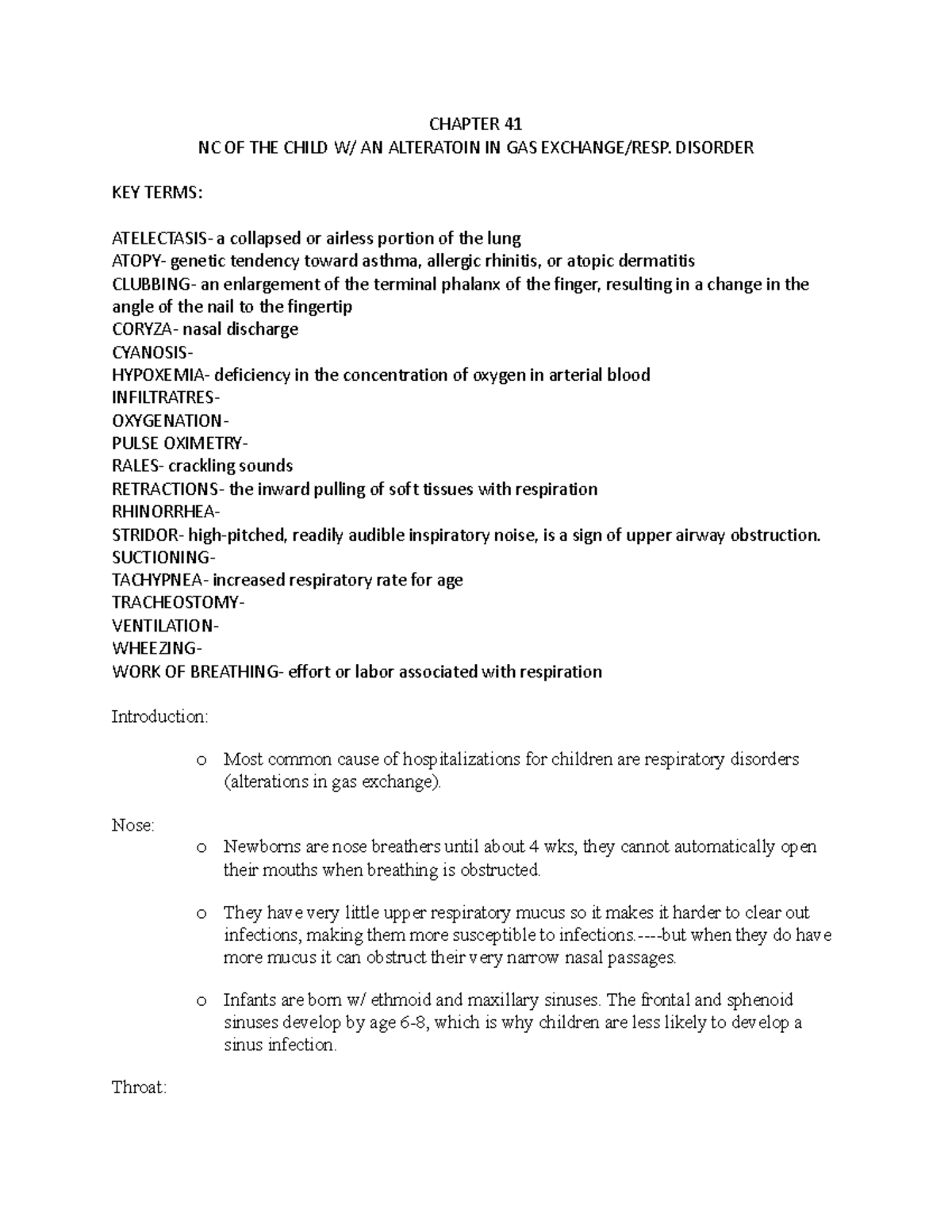 Chapter 41 - notes - CHAPTER 41 NC OF THE CHILD W/ AN ALTERATOIN IN GAS ...