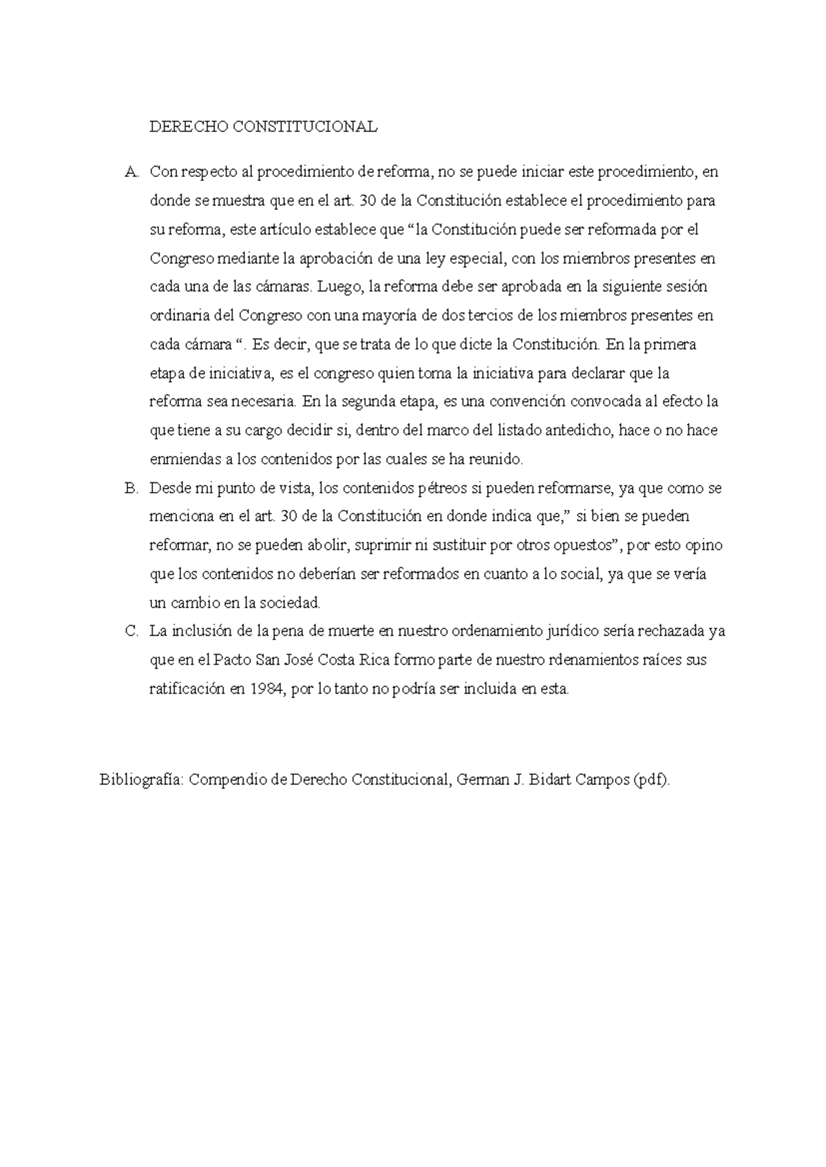 Derecho Constitucional T1 - DERECHO CONSTITUCIONAL A. Con respecto al ...