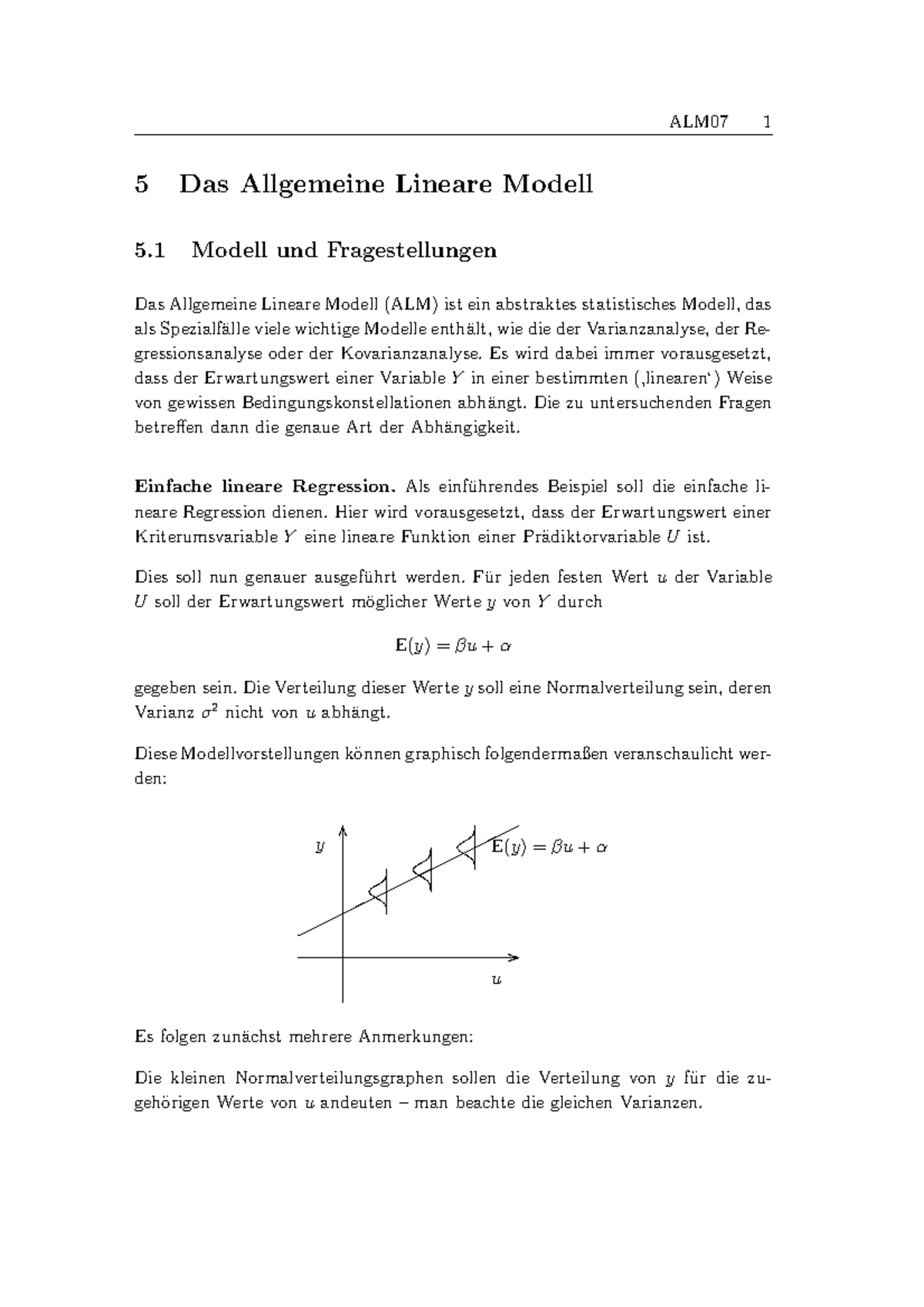 AllgemeinsLineareModell - ALM07 5 5 1 Das Allgemeine Lineare Modell ...