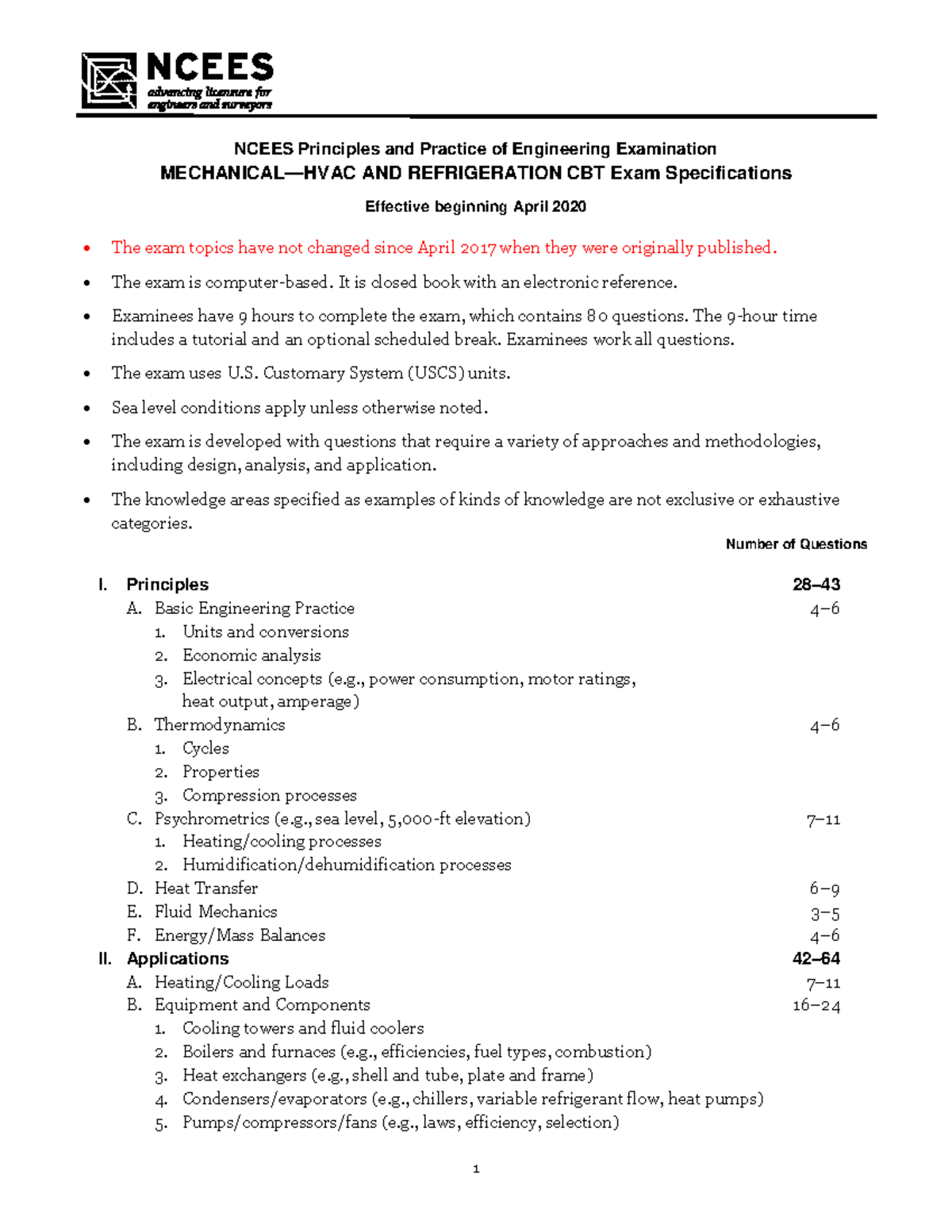 HVAC-Apr-2020 CBT - HVAC NCEES Professional Mechanical Engineer ...