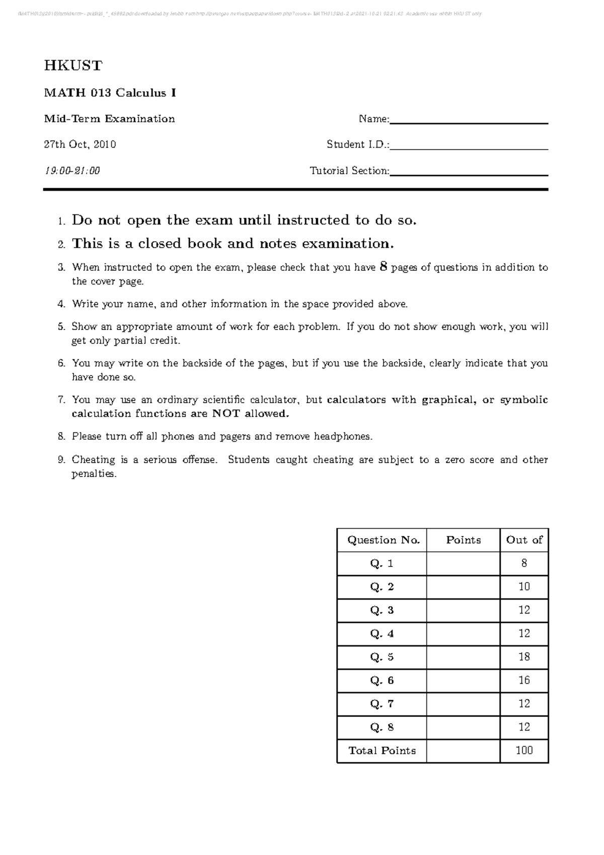 (MATH013)[2010 ](f)midterm~=pcidkjd ^ 45882 - HKUST MATH 013 Calculus I ...