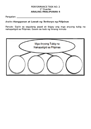 ESP-4-Q2 - performance task - Performance Task 1 Pagkamahinahon sa ...
