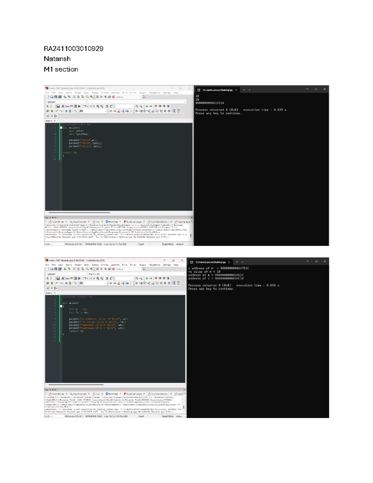 pps work of class - RA2411003010929 Natansh M1 section main Natansh pps ...