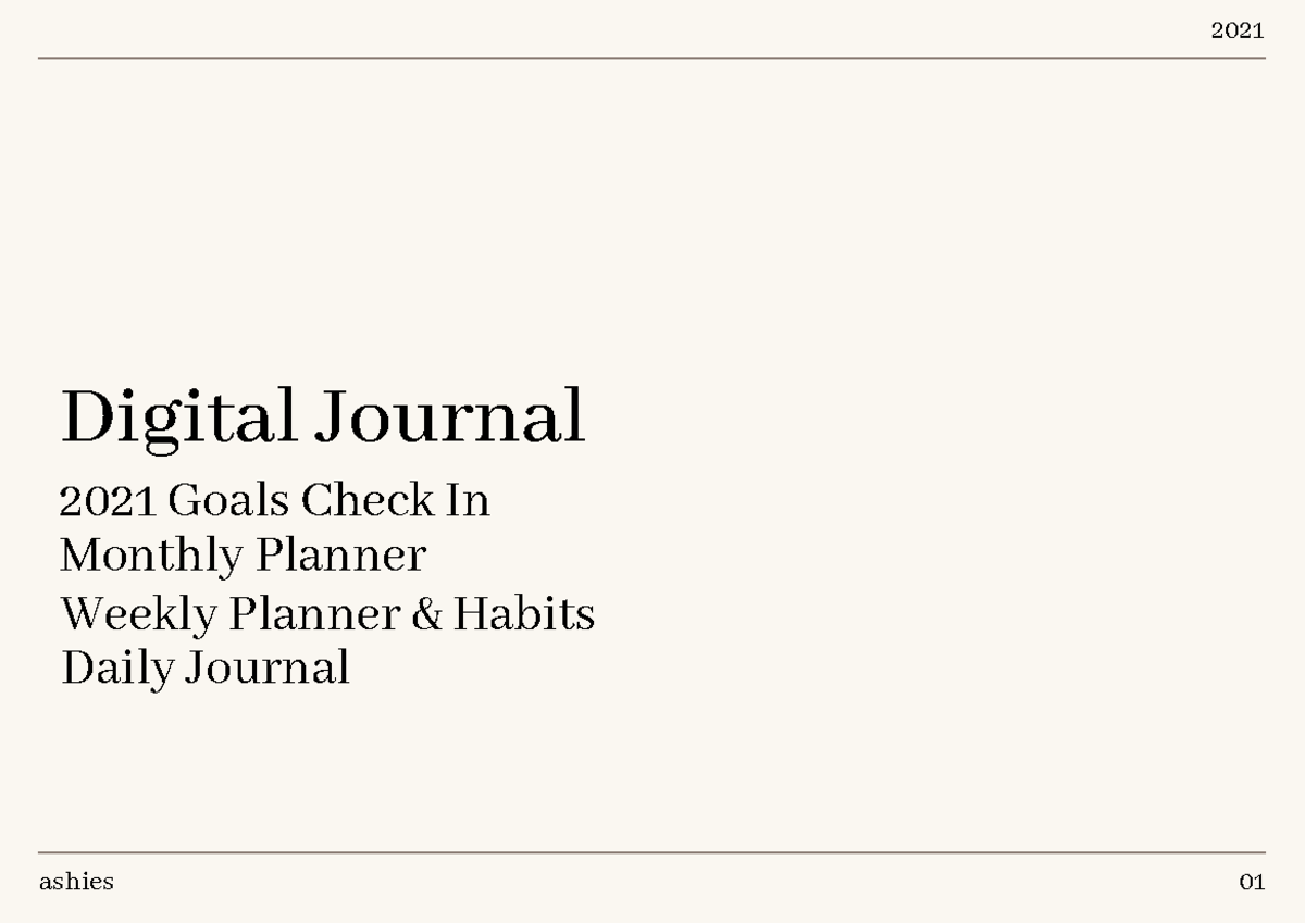 [NEW] Digital Bullet Journal V2-1 - Digital Journal ashies 01 2021 2021 ...