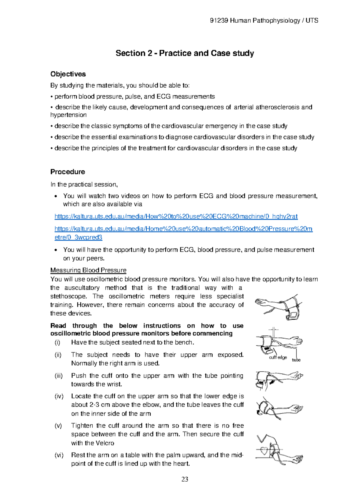 Week 4 CVS patho section 2 Practice and Case study - Section 2 - Practice and Case study ...