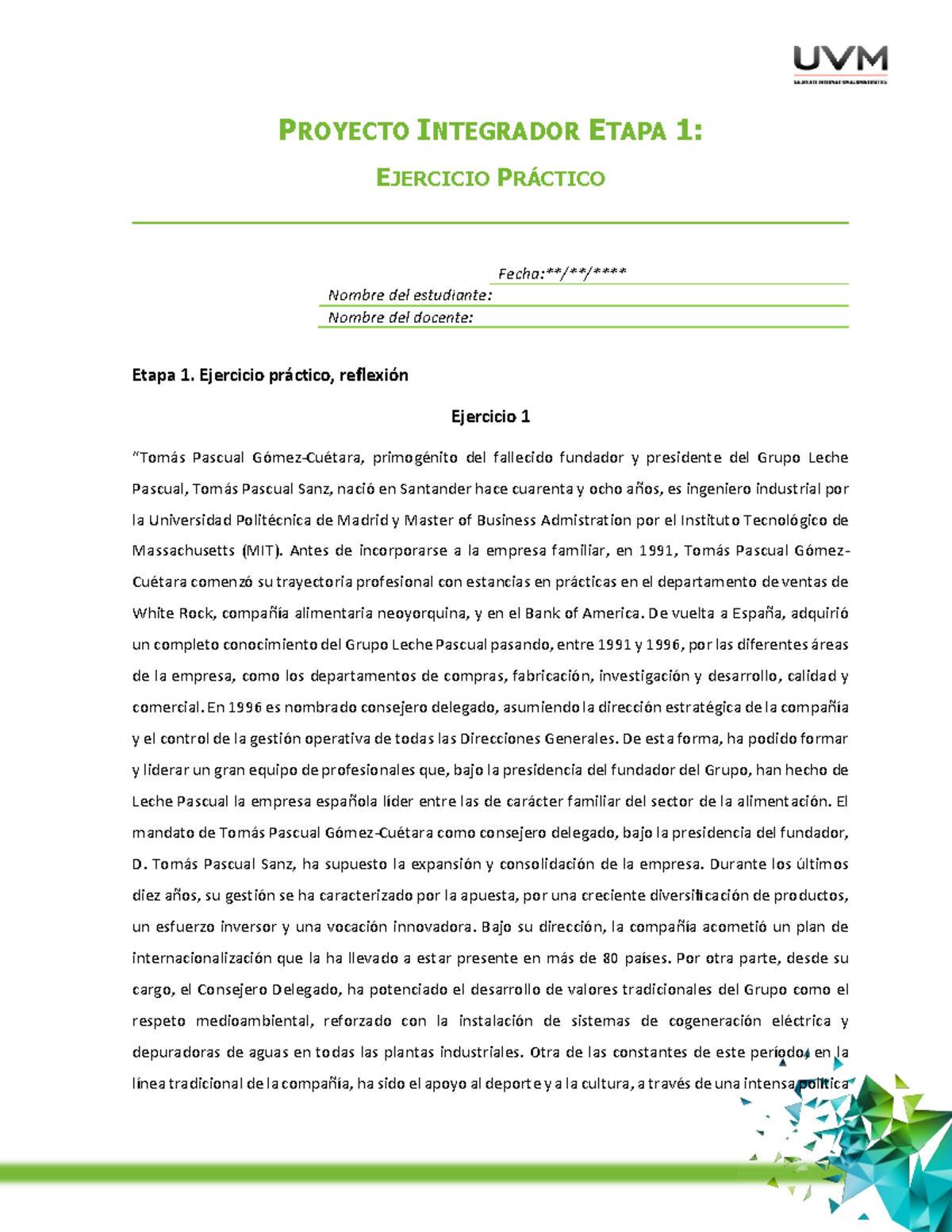 Proyecto integrador - PROYECTO INTEGRADOR ETAPA 1: EJERCICIO PRÁCTICO ...