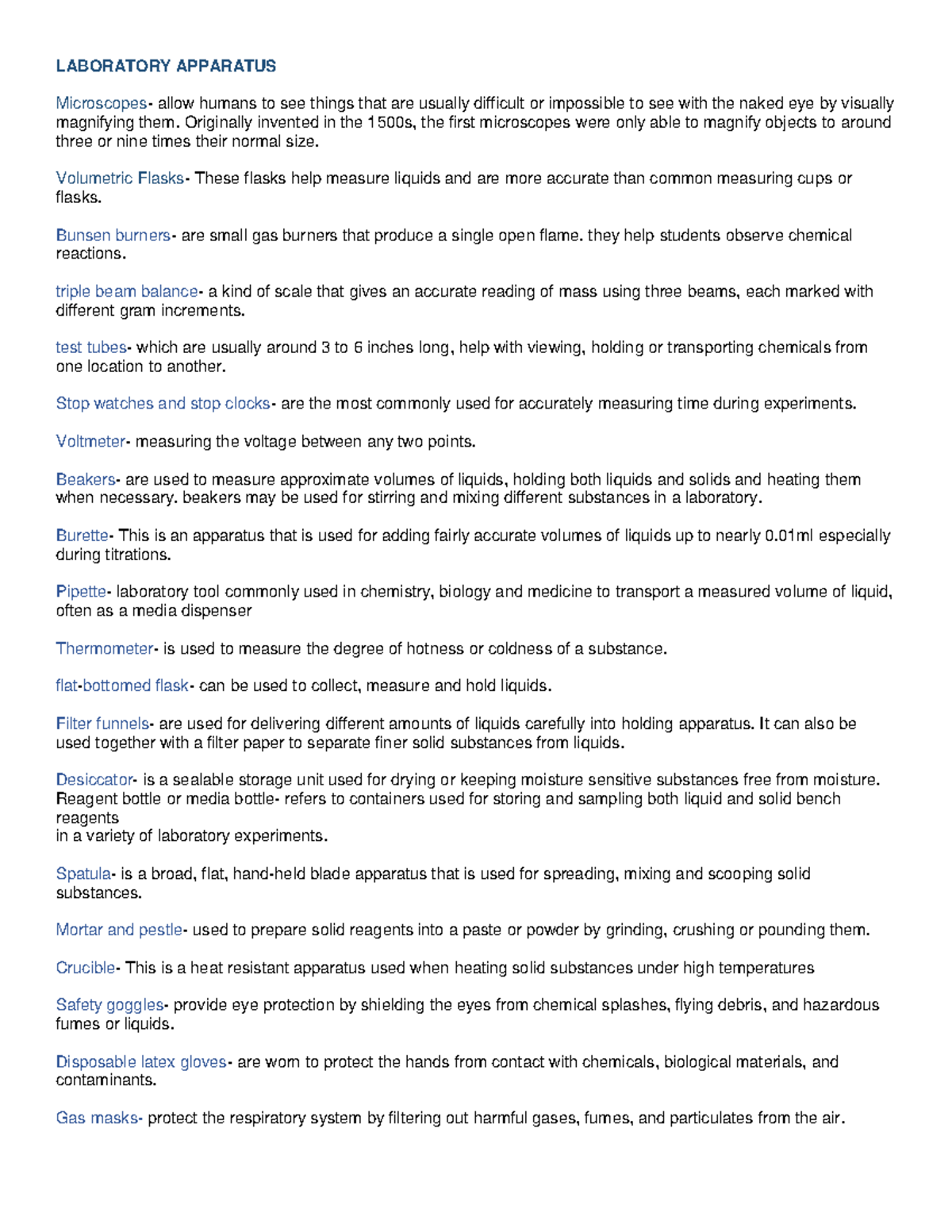 Lab-Apparatus - good luck!! - LABORATORY APPARATUS Microscopes- allow ...