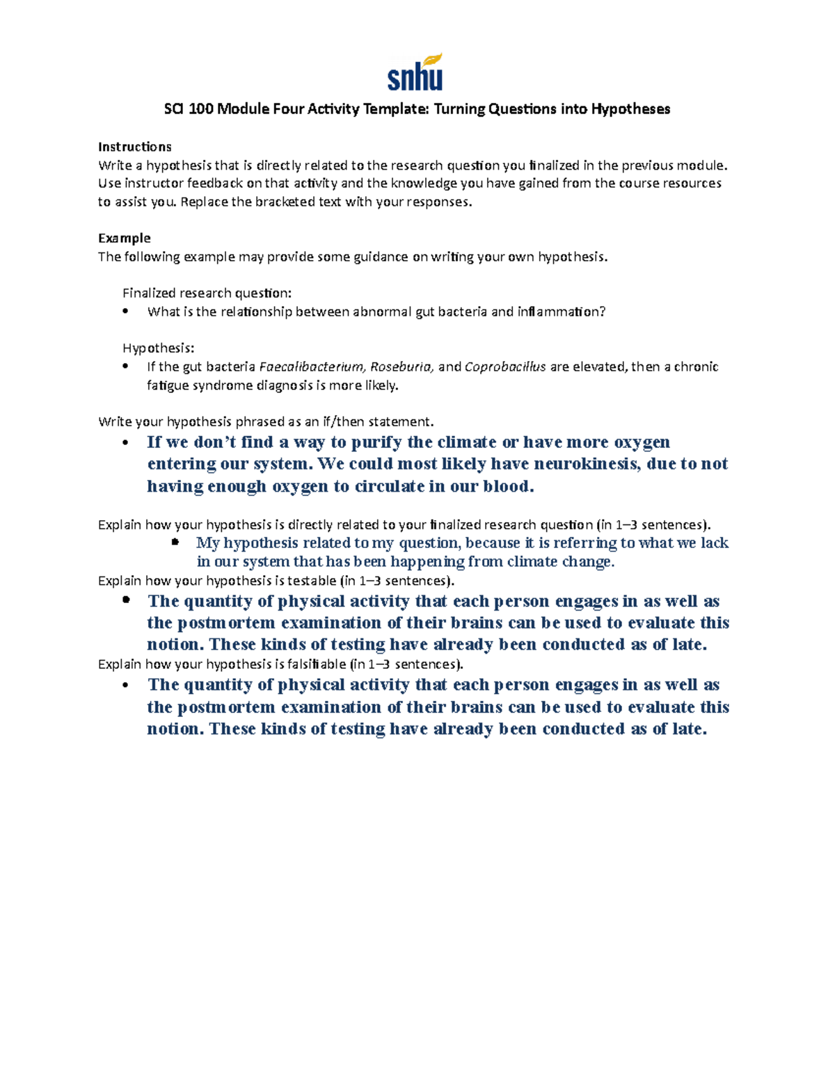 4-2 Activity SCI-100 - Assignments - SCI 100 Module Four Activity ...