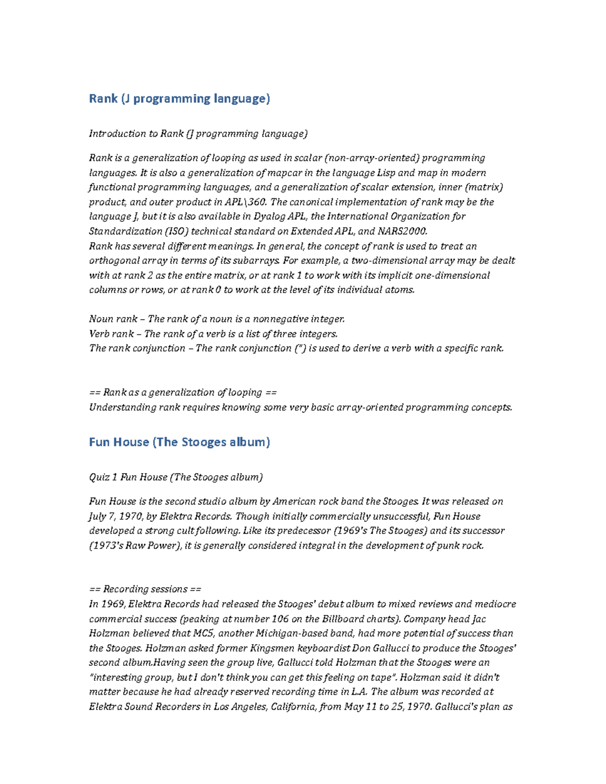 PSY167 Quiz Rank (J programming language)PSY167 Chapter Zanjan ...