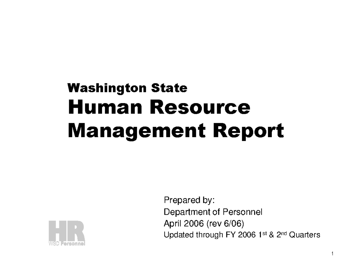 Gmapstatewide HRMgmt Report 406 - - Studocu