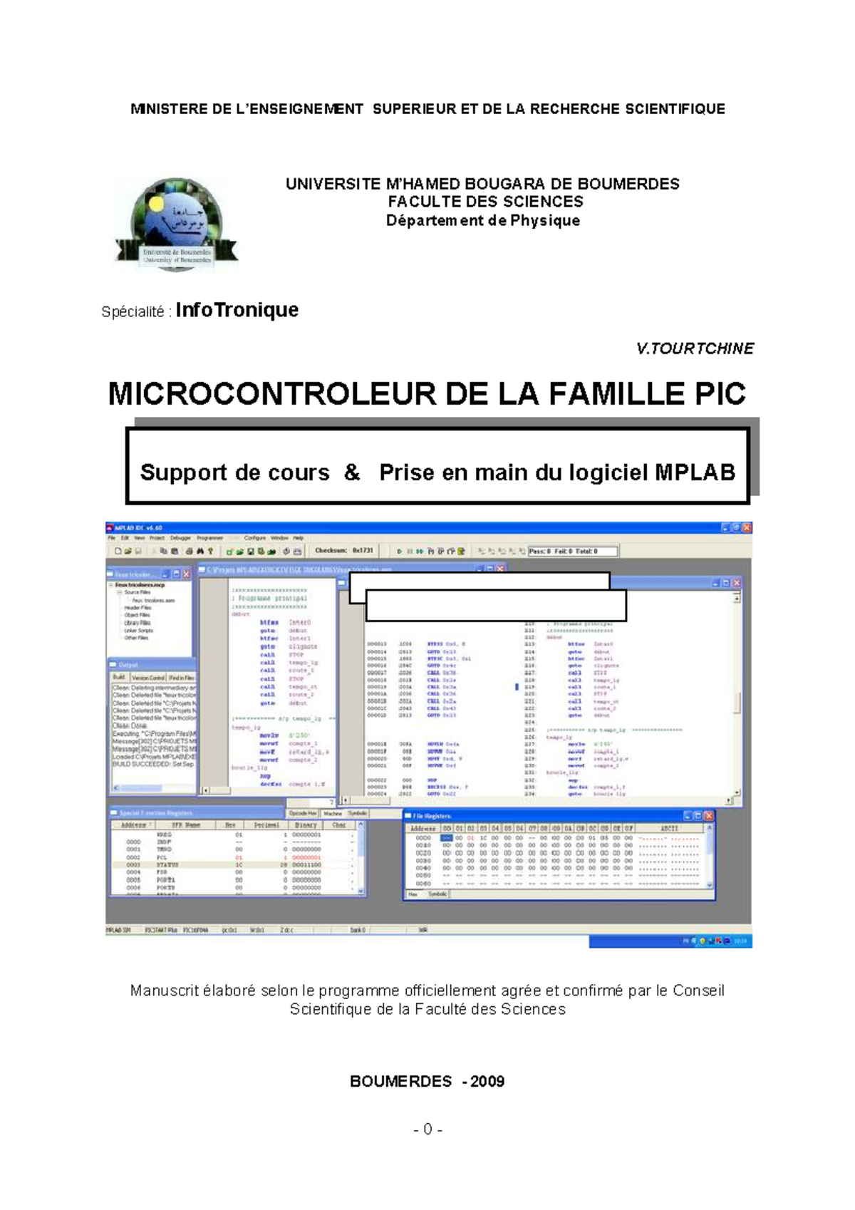 02 Microcontroleur De La Famille PIC - MINISTERE DE L’ENSEIGNEMENT ...