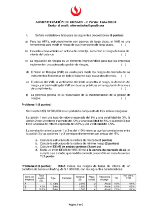 Trabajo Final Riesgos - Brandon Gallardo - Universidad Peruana de ...