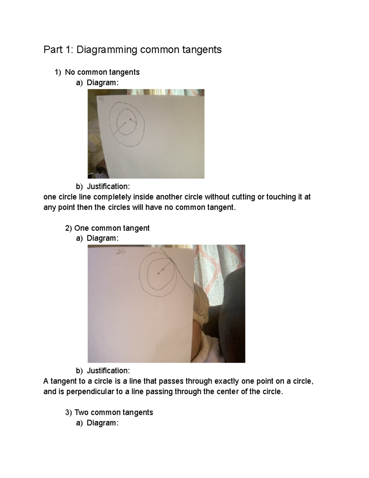 Common Tangents of Circles - Part 1: Diagramming common tangents No ...
