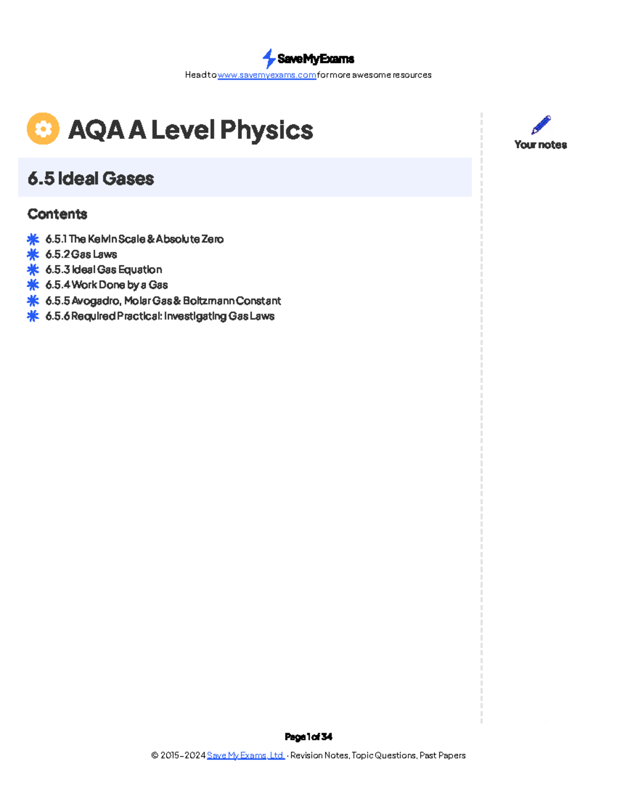 Hzg1HGWl6WT6rj Fq - questions - AQA A Level Physics 6 Ideal Gases ...