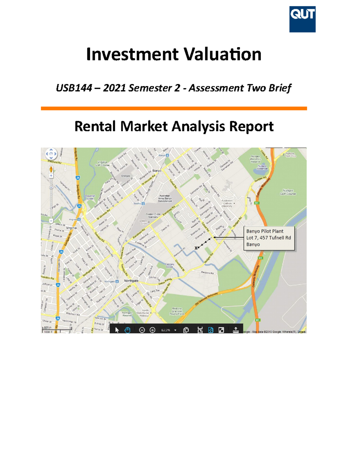 Invest val task sheet - Investment Valuation USB144 – 2021 Semester 2 ...