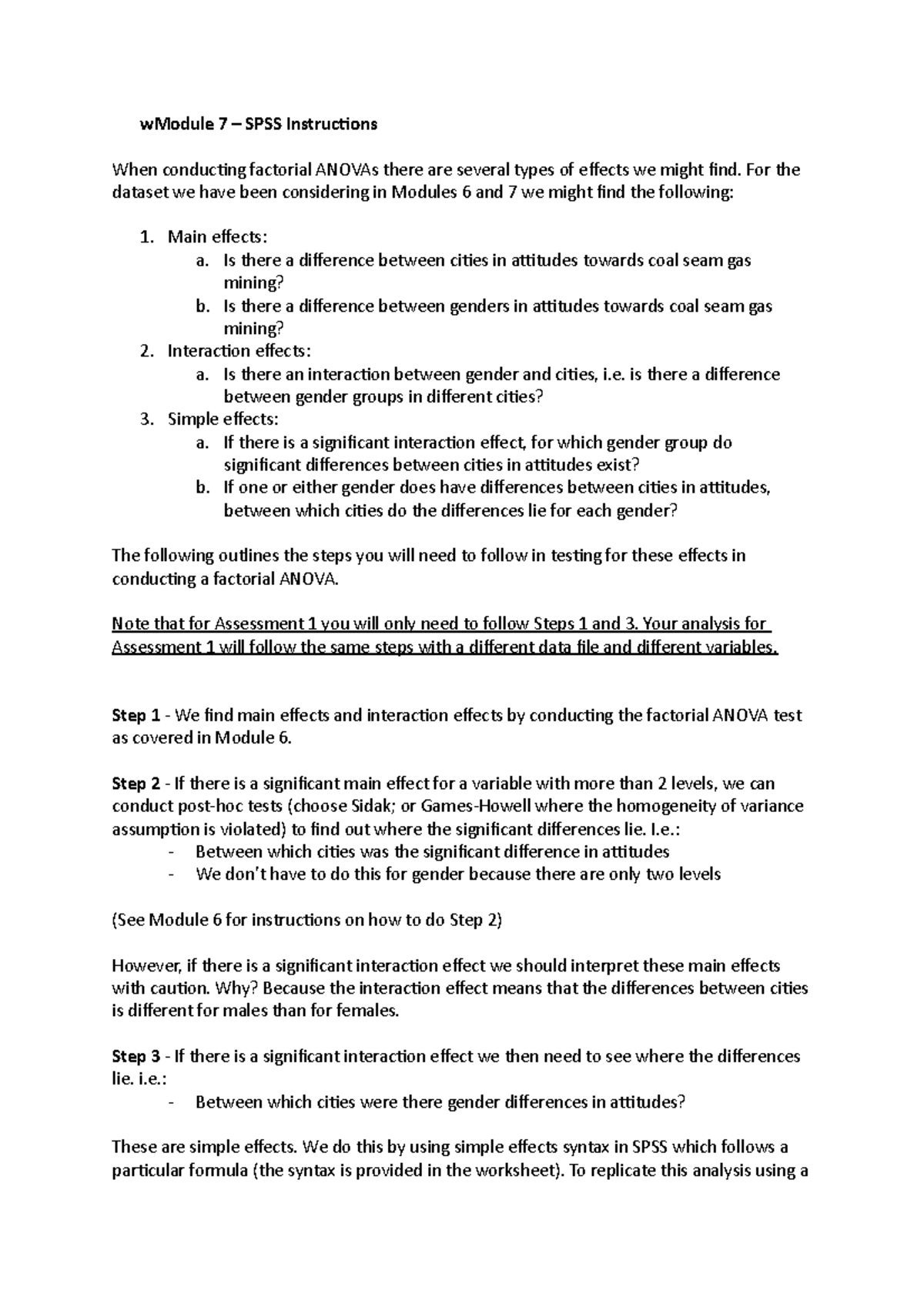 Module 7 task 2 - week 7 - wModule 7 – SPSS Instructions When ...