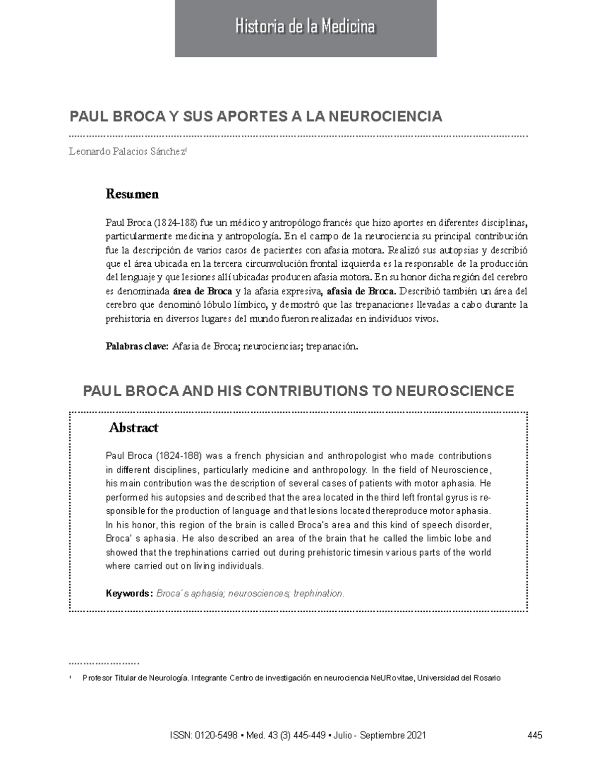 Broca - En el campo de la neurociencia su principal contribución fue la ...