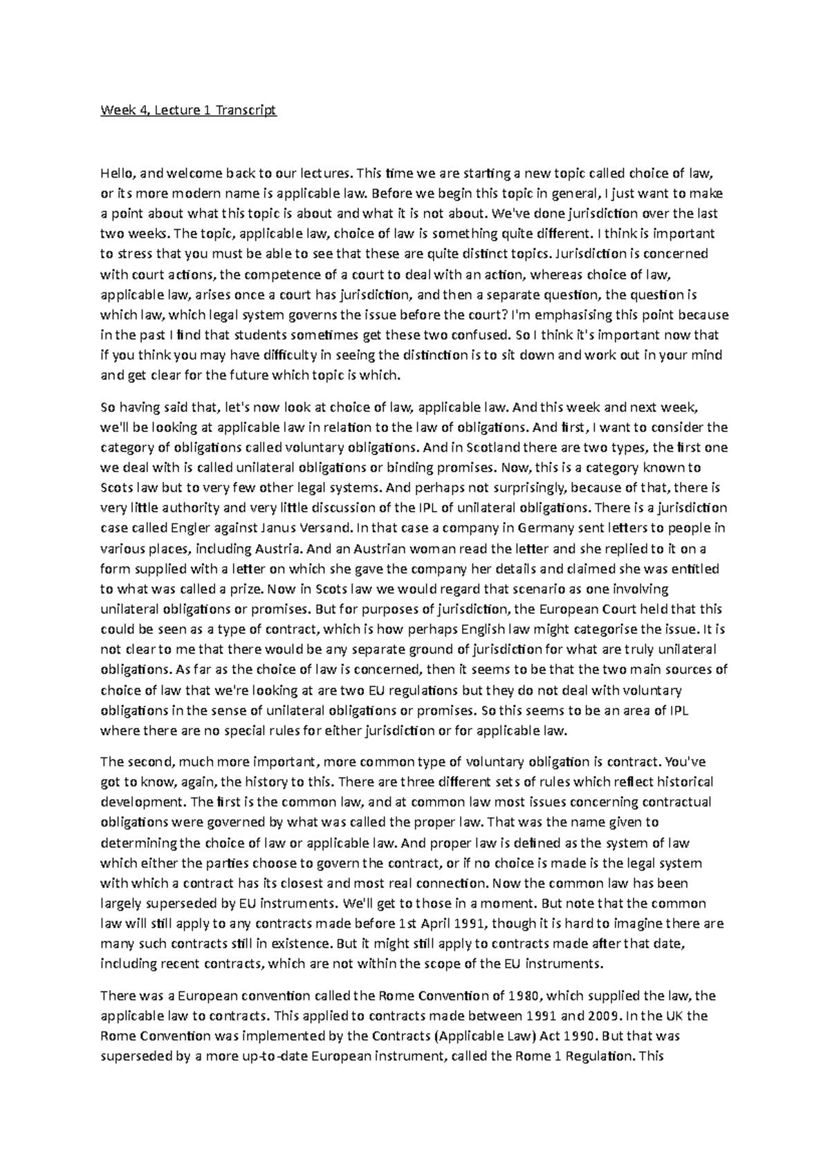 Week 4 Lecture 1 Transcript Week 4 Lecture 1 Transcript Hello And Welcome Back To Our