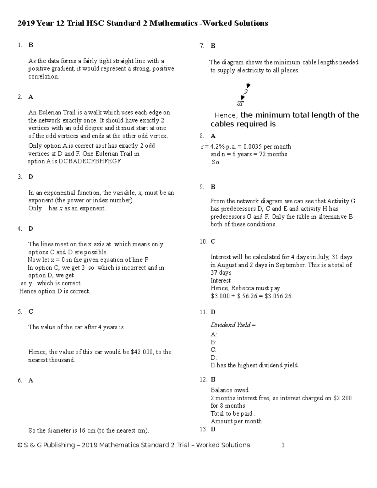 2019 yr12 standard 2 Trial HSC sol 7june - 2019 Year 12 Trial HSC ...