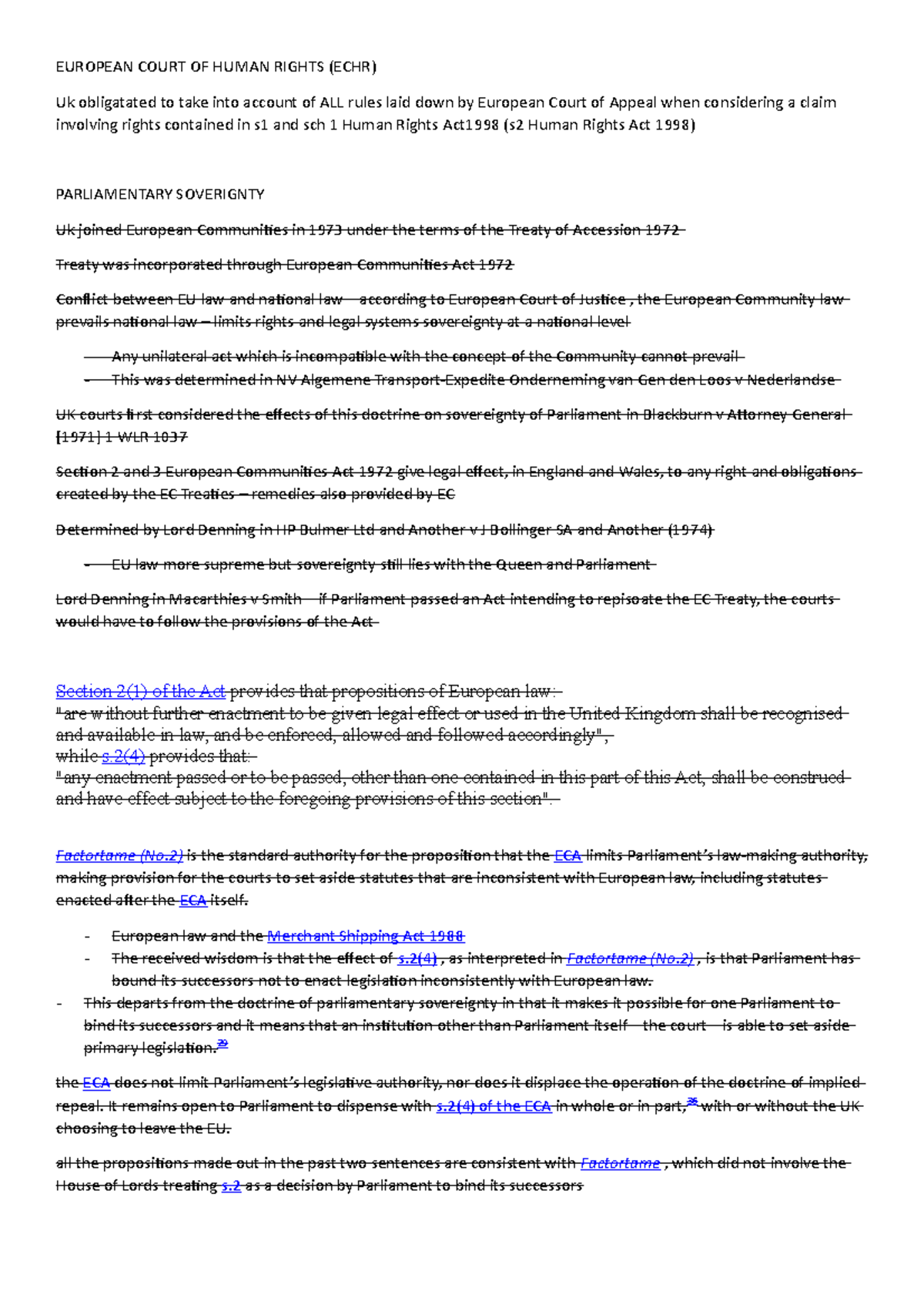 European Court OF Human Rights - EUROPEAN COURT OF HUMAN RIGHTS (ECHR ...