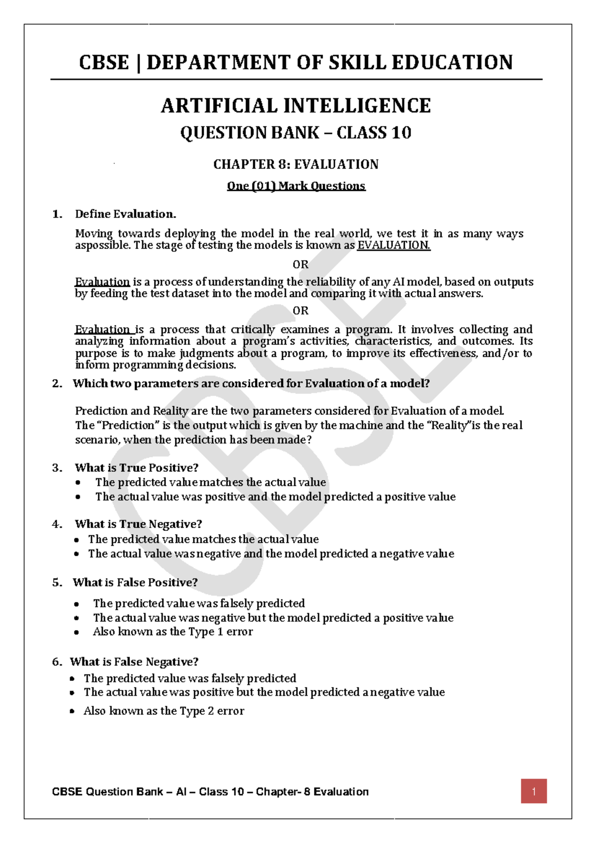 Q Class X AI Ch8 - www - CBSE | DEPARTMENT OF SKILL EDUCATION ...