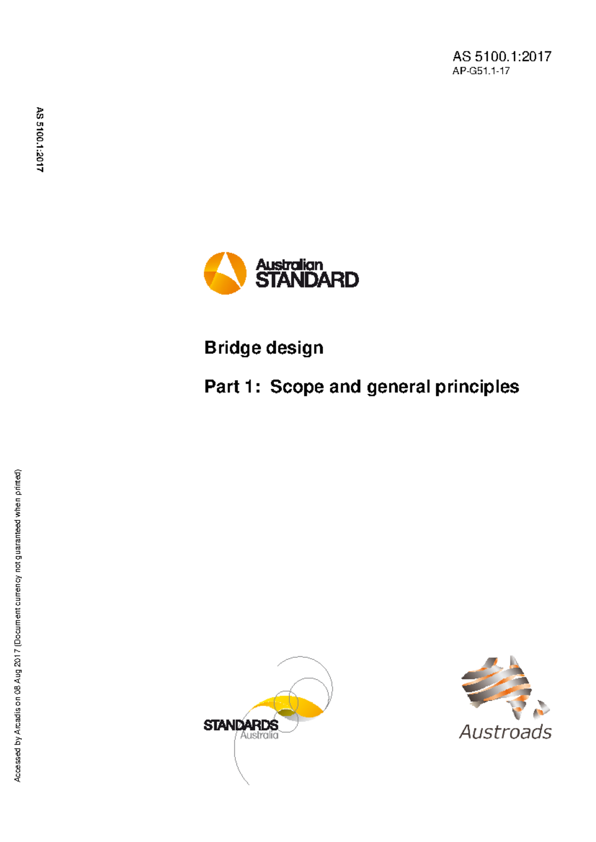 As51001-2017 pdf - AS5100.1 -2017 - AP-G51- Bridge design Part 1: Scope ...