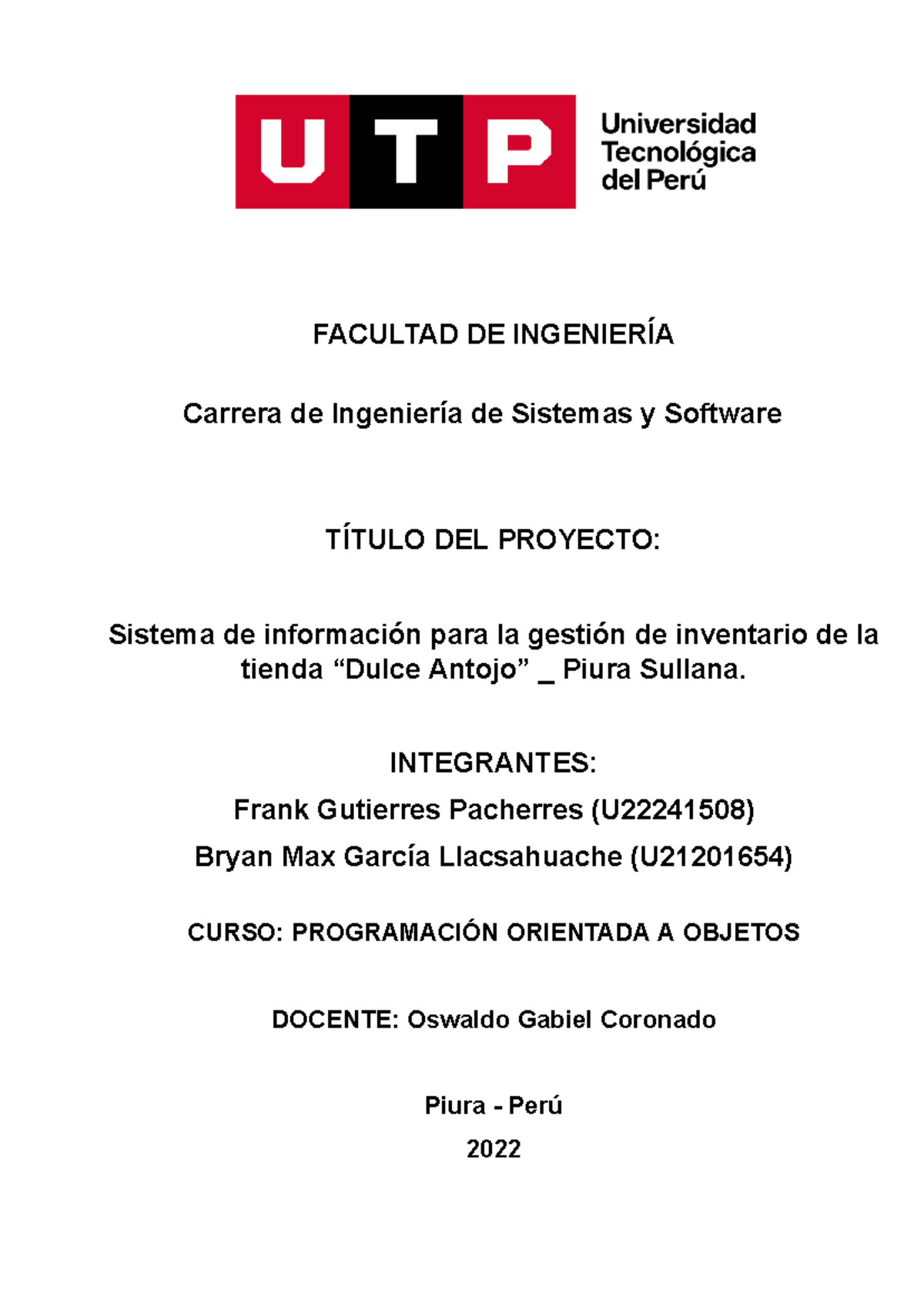 Avanze - repasoooo - FACULTAD DE INGENIERÍA Carrera de Ingeniería de ...