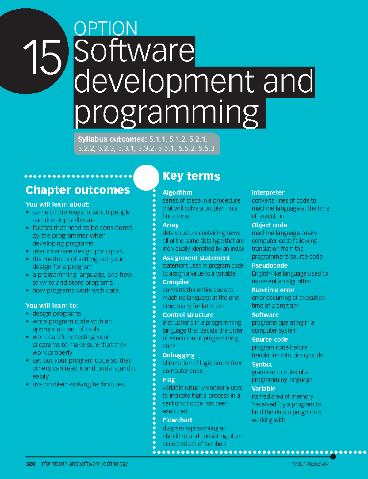 Chapter 15 - Software Development And Programming - Key terms Algorithm ...