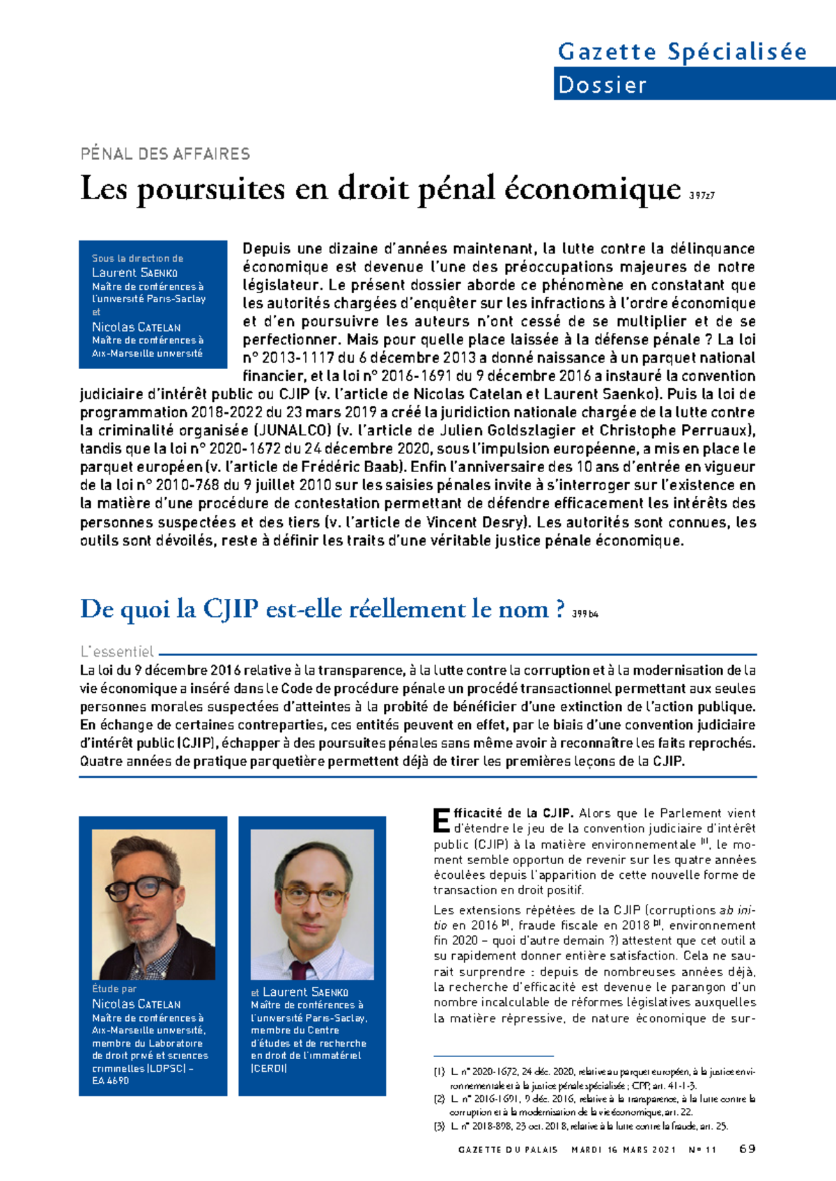 doctrine le procureur de la république - D o s s i e r PÉNAL DES ...