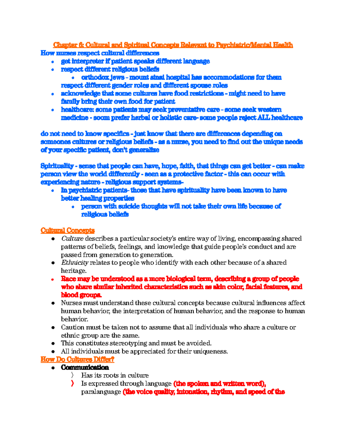 Chapter 6 Cultural and Spiritual Concepts Relevant to Mental Health ...