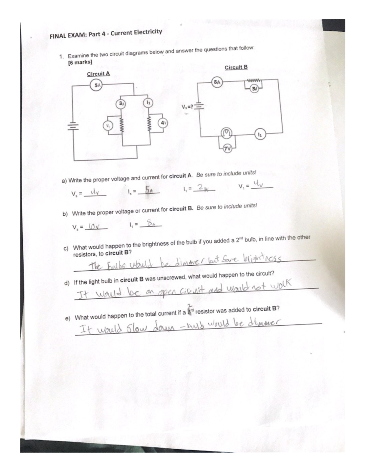 Final EXAM Part 4 - Current Electricity - Studocu
